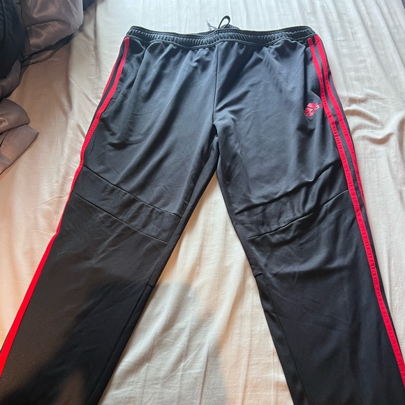 adidas | Pants | Adidas Red Black Pants | Poshmark